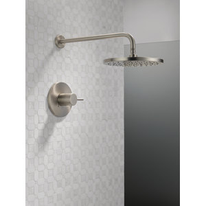 Delta Modern Raincan Round Single-Function Shower Faucet Set, Valve Trim Kit, Rainfall Shower ...